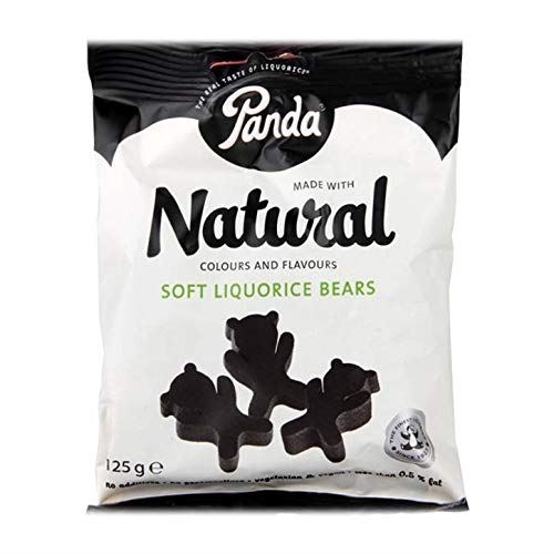 Panda Natural colours and flavours soft Liquorice Bears, 125g - RangePlus