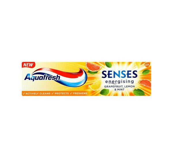 Aquafresh Senses Energising Grapefruit, Lemon & Mint Toothpaste 75ml ...