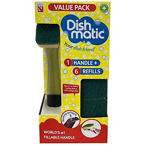 Dishmatic Value Pack Kit - 1x Refillable Washing-Up Liquid Dispensing ...